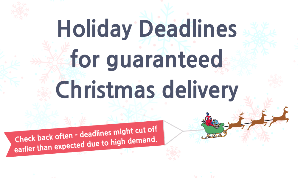 Budsies Holiday Deadlines